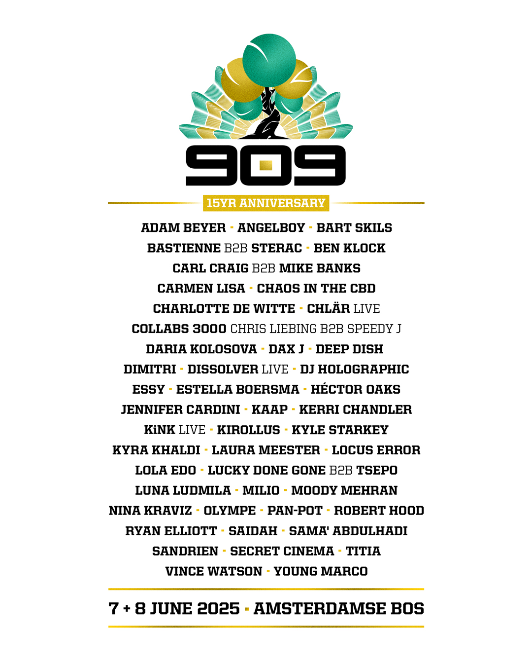 STACKED LINEUP 909 FESTIVAL 2025 ANNOUNCED · Loveland Events